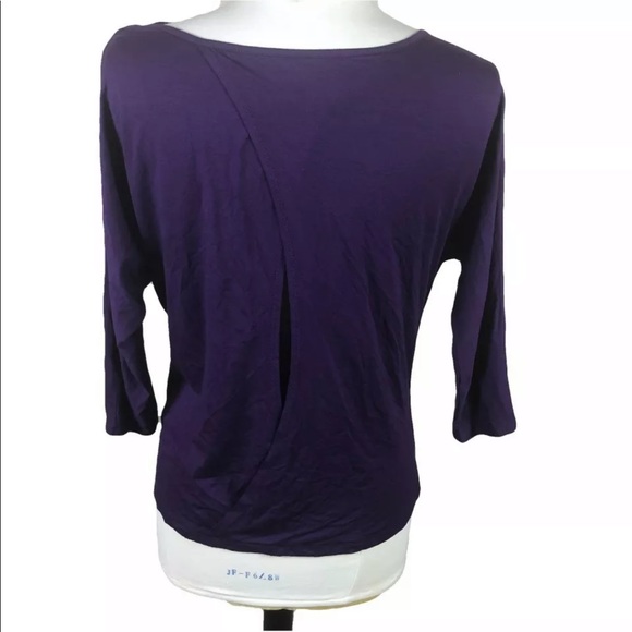 Three Dots | Tops | Three Dots Draped Blouse Open Split Back | Poshmark